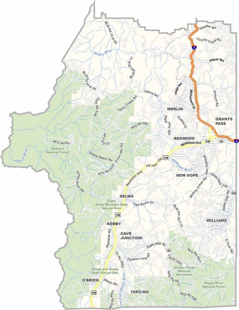 Oregon County Map - US County Maps