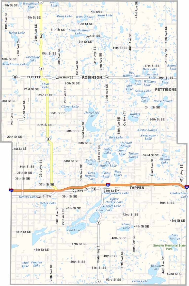 North Dakota County Map - US County Maps