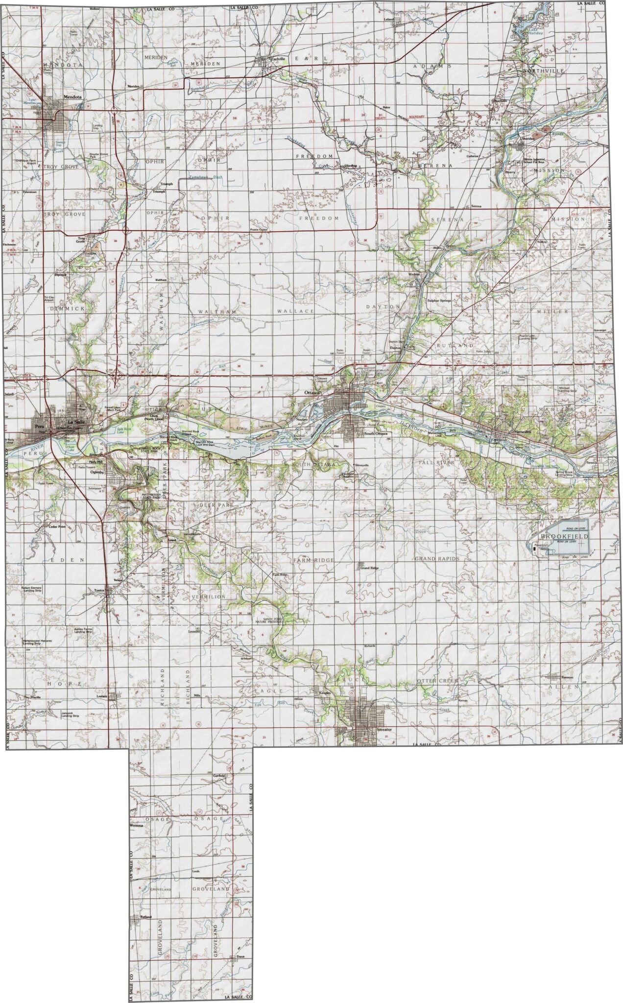 LaSalle County Map, Illinois - US County Maps