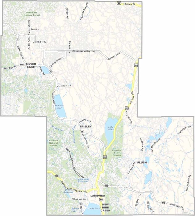 Modoc County Map, California - US County Maps