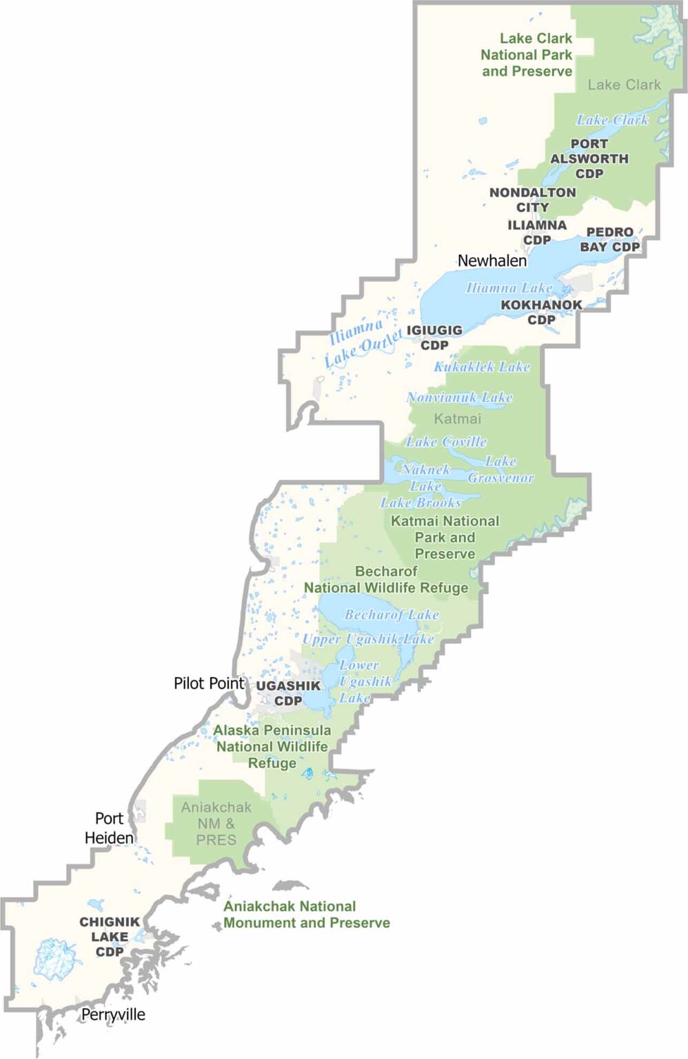 Kenai Peninsula Borough Map, Alaska - US County Maps