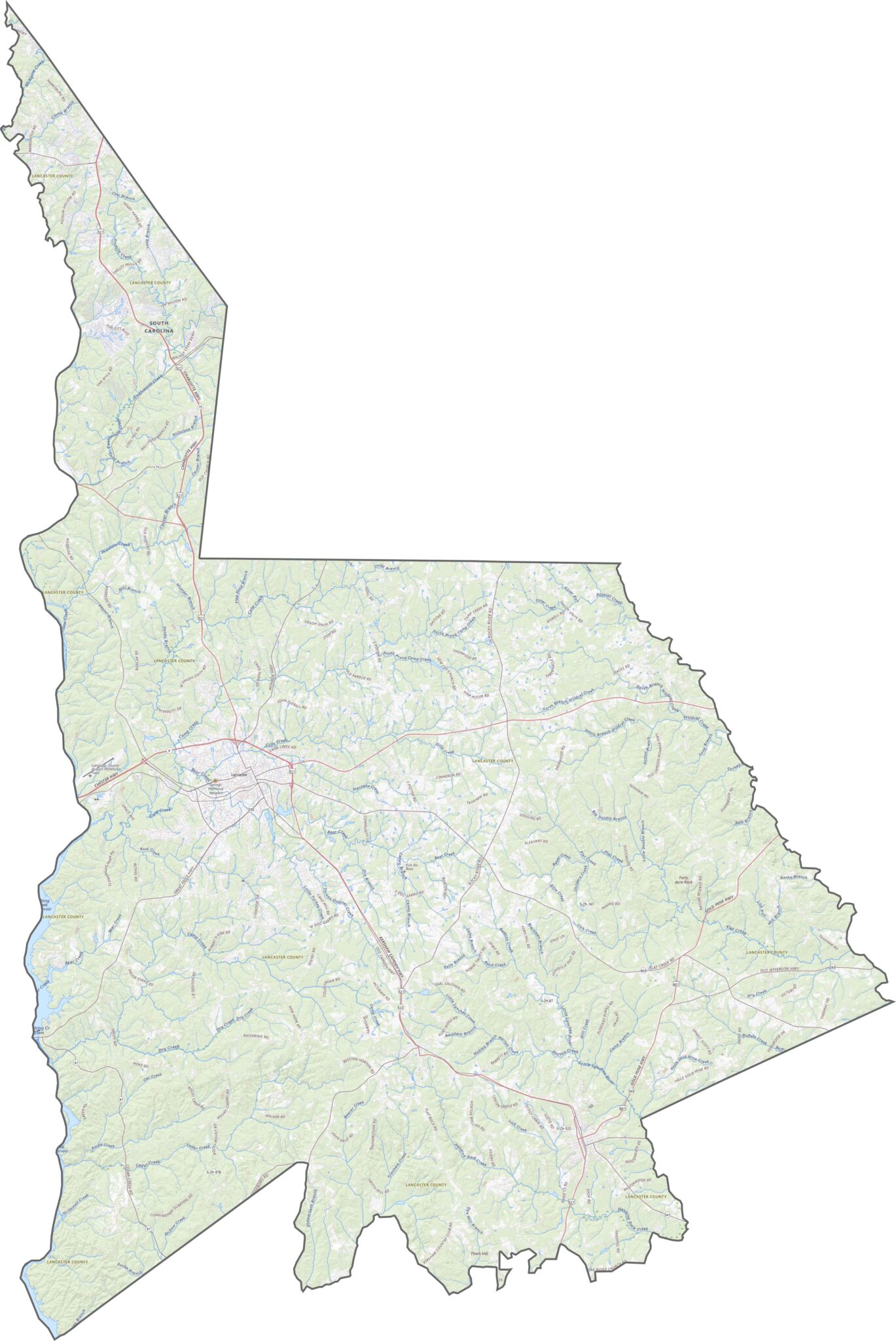 Lancaster County Map, South Carolina - US County Maps