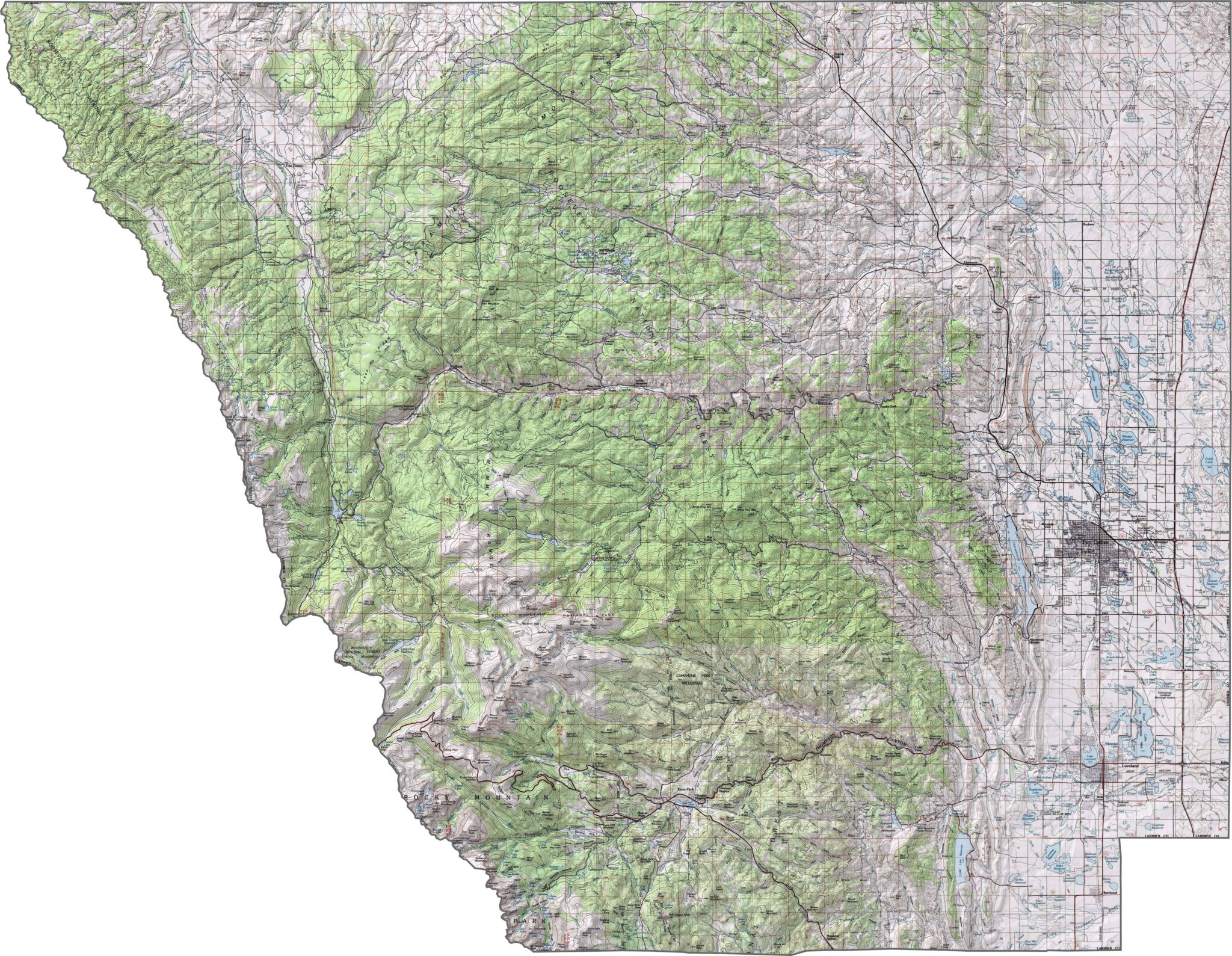 Larimer County Map, Colorado - US County Maps