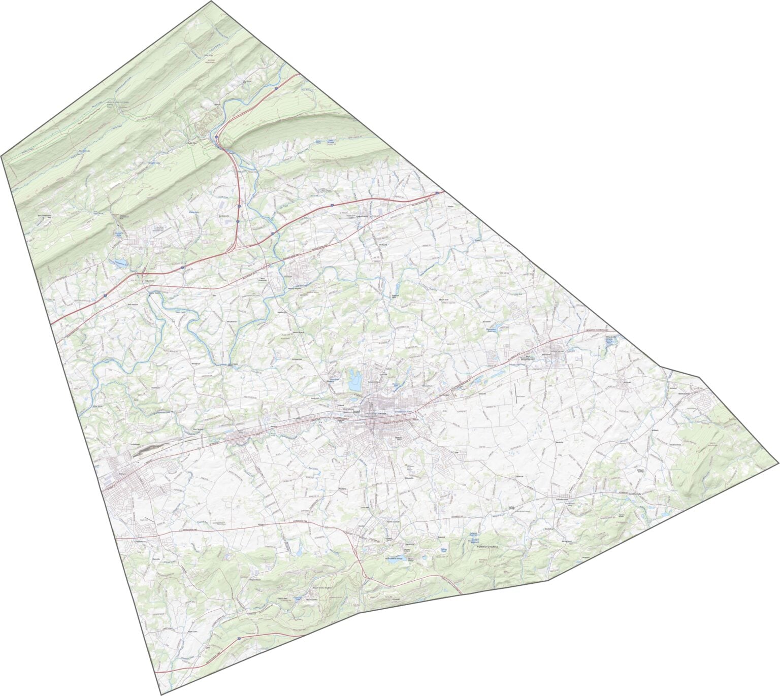 Lebanon County Map, Pennsylvania - US County Maps