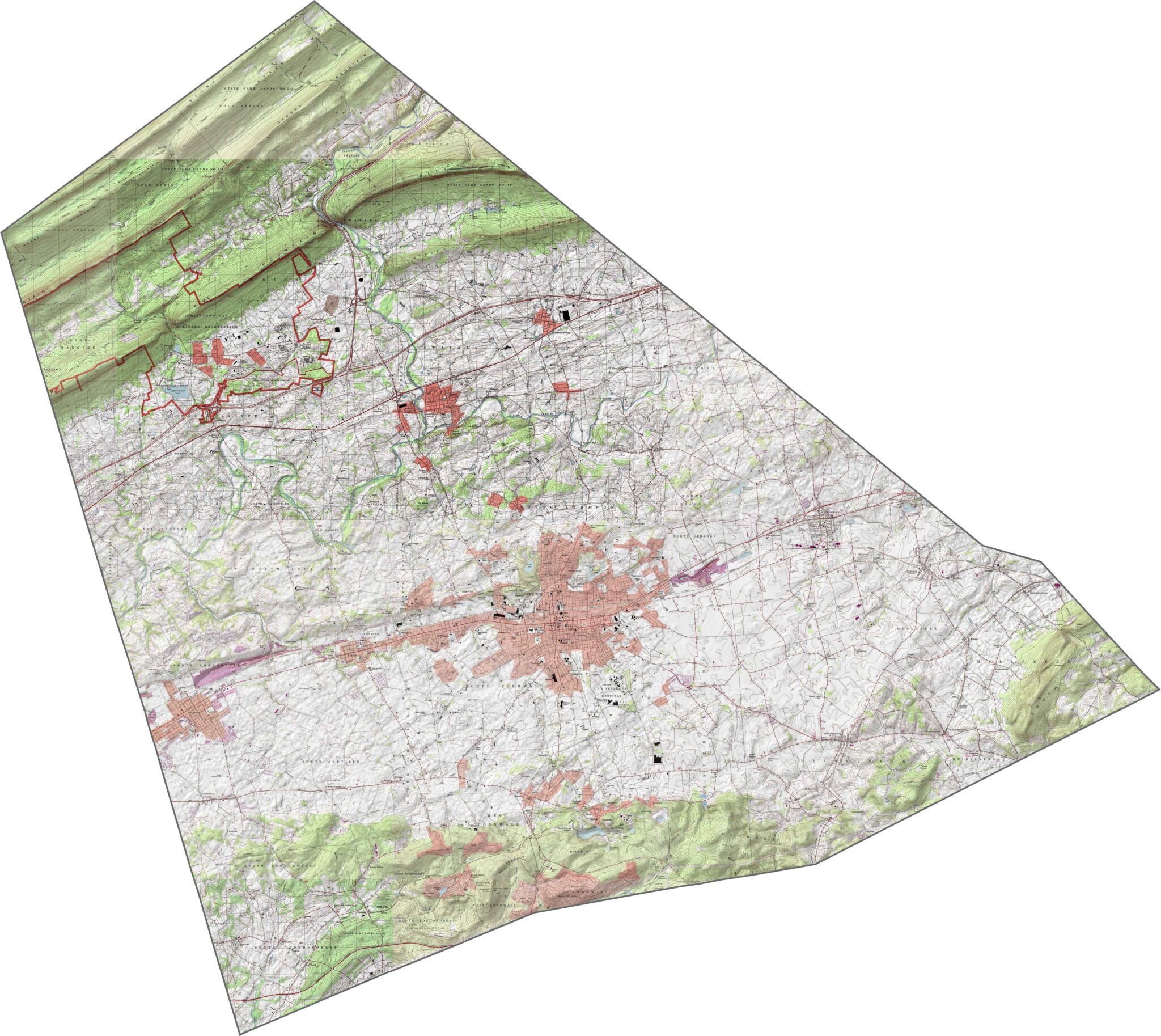 Lebanon County Map, Pennsylvania - US County Maps