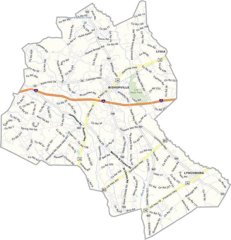 Sumter County Map, South Carolina - US County Maps