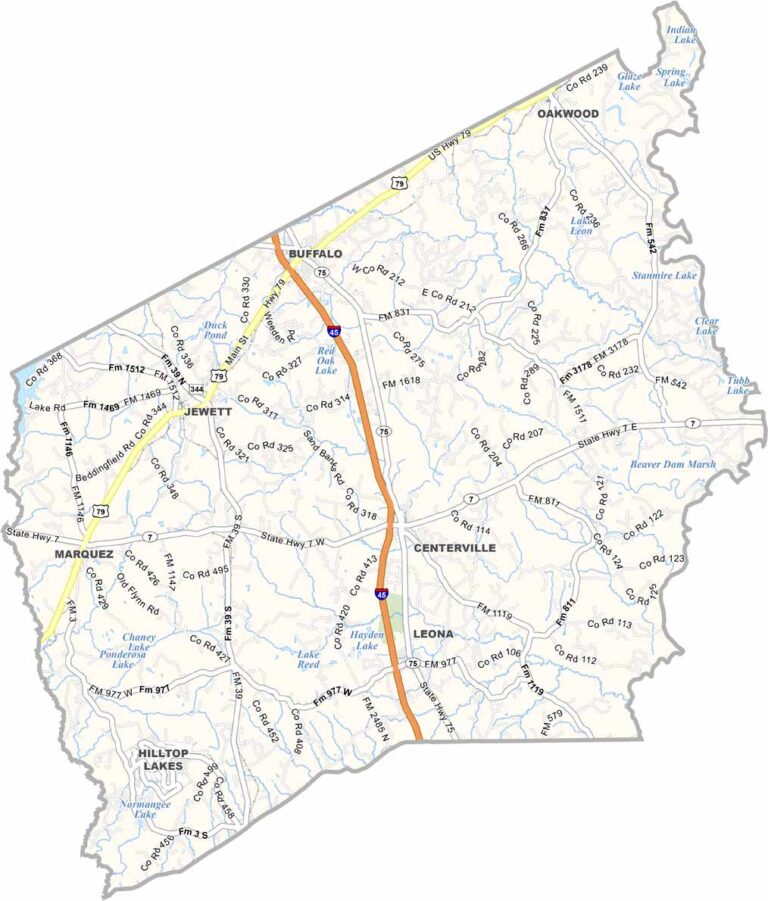 Brazos County Map, Texas - US County Maps