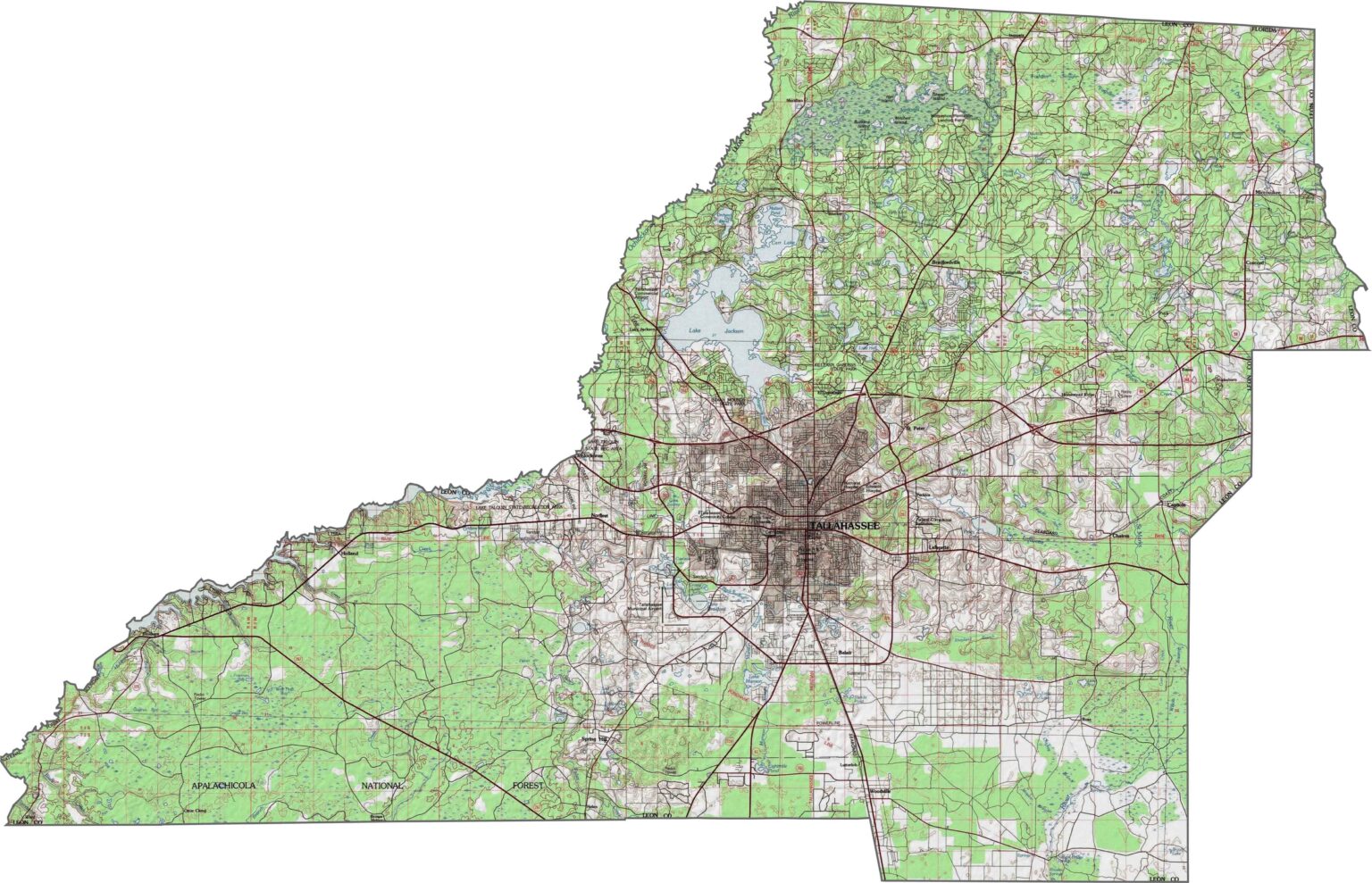 Leon County Map, Florida - US County Maps
