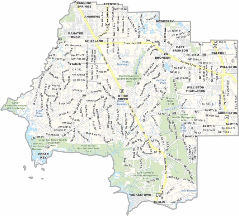Citrus County Map, Florida - US County Maps