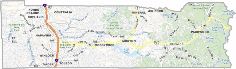 Lewis County Map, Washington - US County Maps