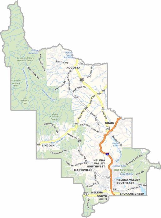 Flathead County Map, Montana - US County Maps