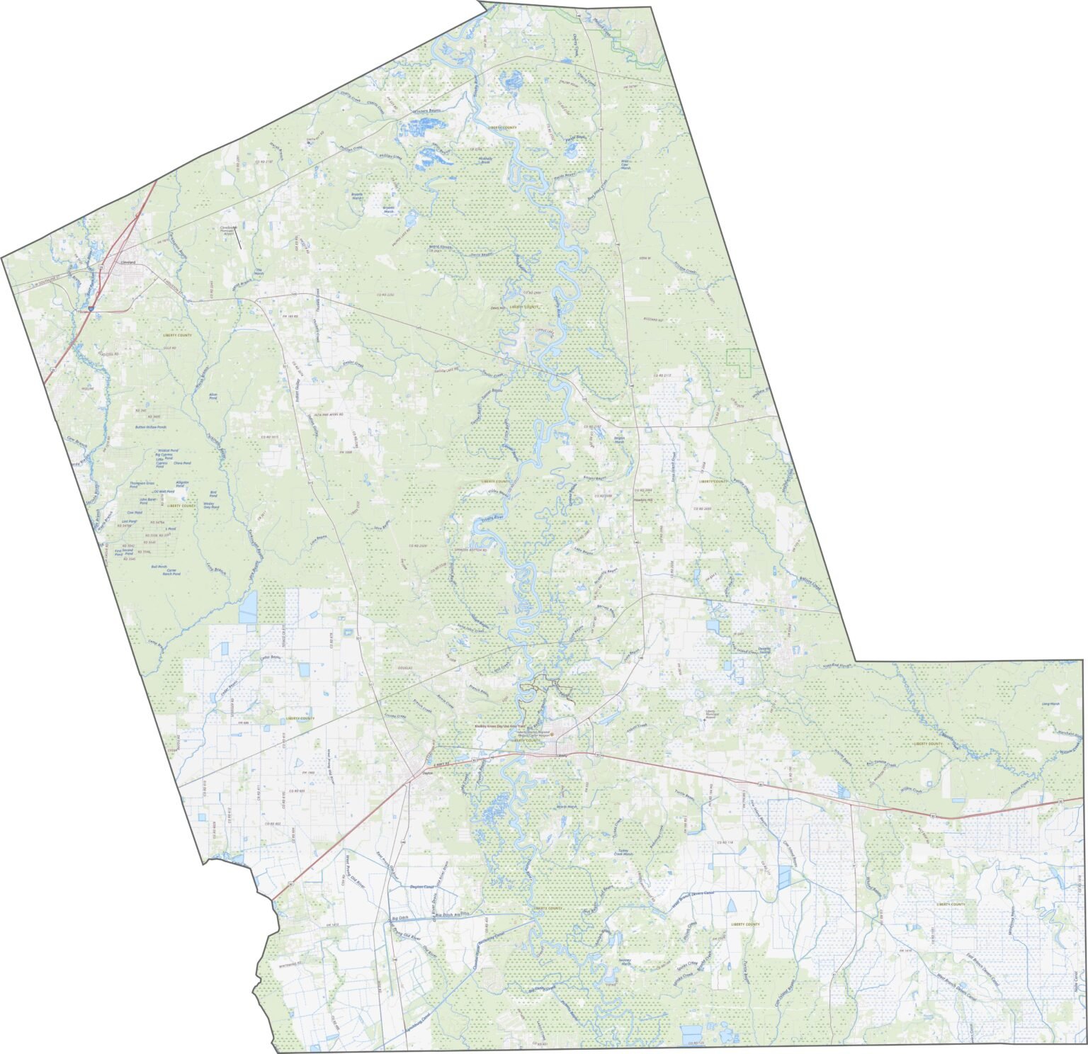 Liberty County Map, Texas - US County Maps