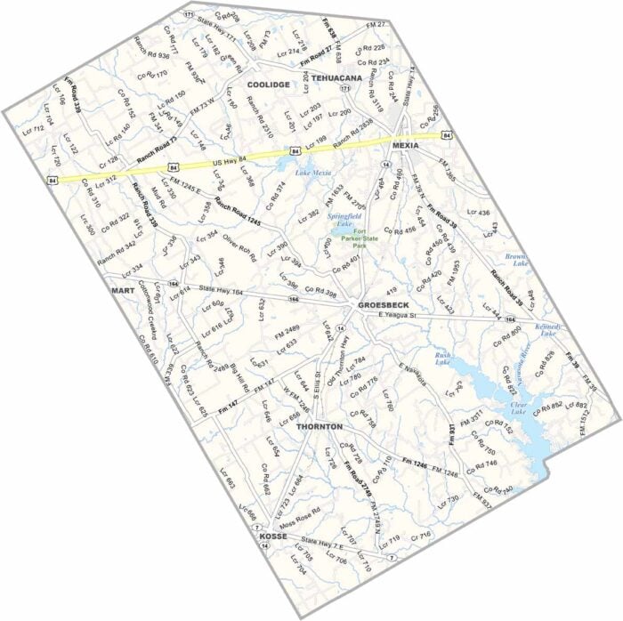 McLennan County Map, Texas - US County Maps