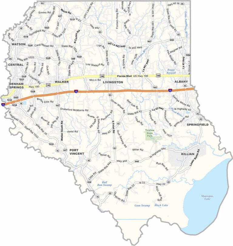 Louisiana Parish Map - US County Maps