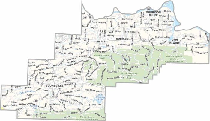 Sebastian County Map, Arkansas - US County Maps