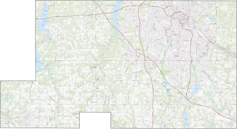 Mahoning County Map, Ohio - US County Maps