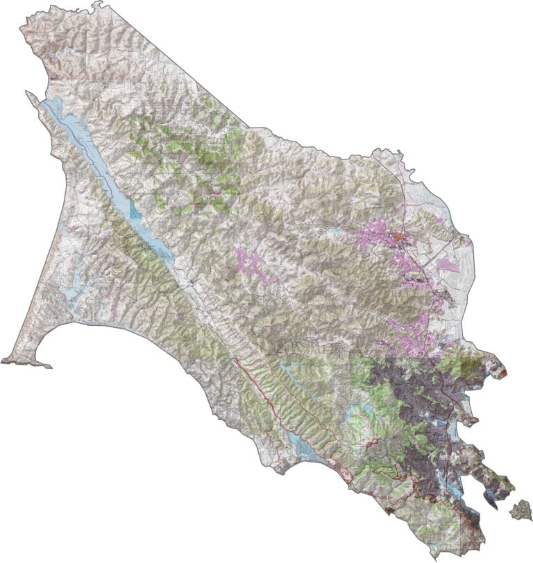 Marin County Map, California - US County Maps