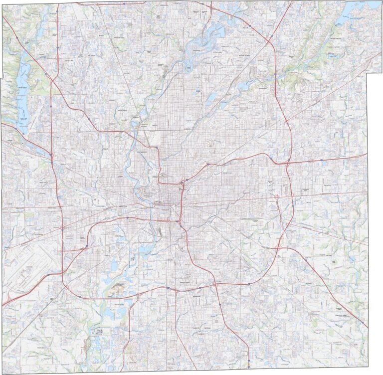 Marion County Map, Indiana - US County Maps