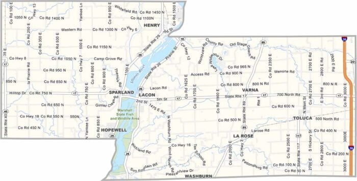 Marshall County Map, Illinois - US County Maps