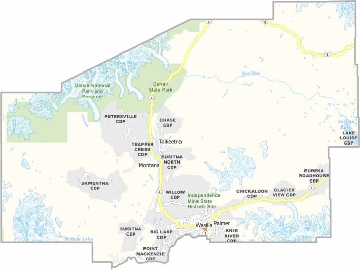 Kenai Peninsula Borough Map, Alaska - US County Maps