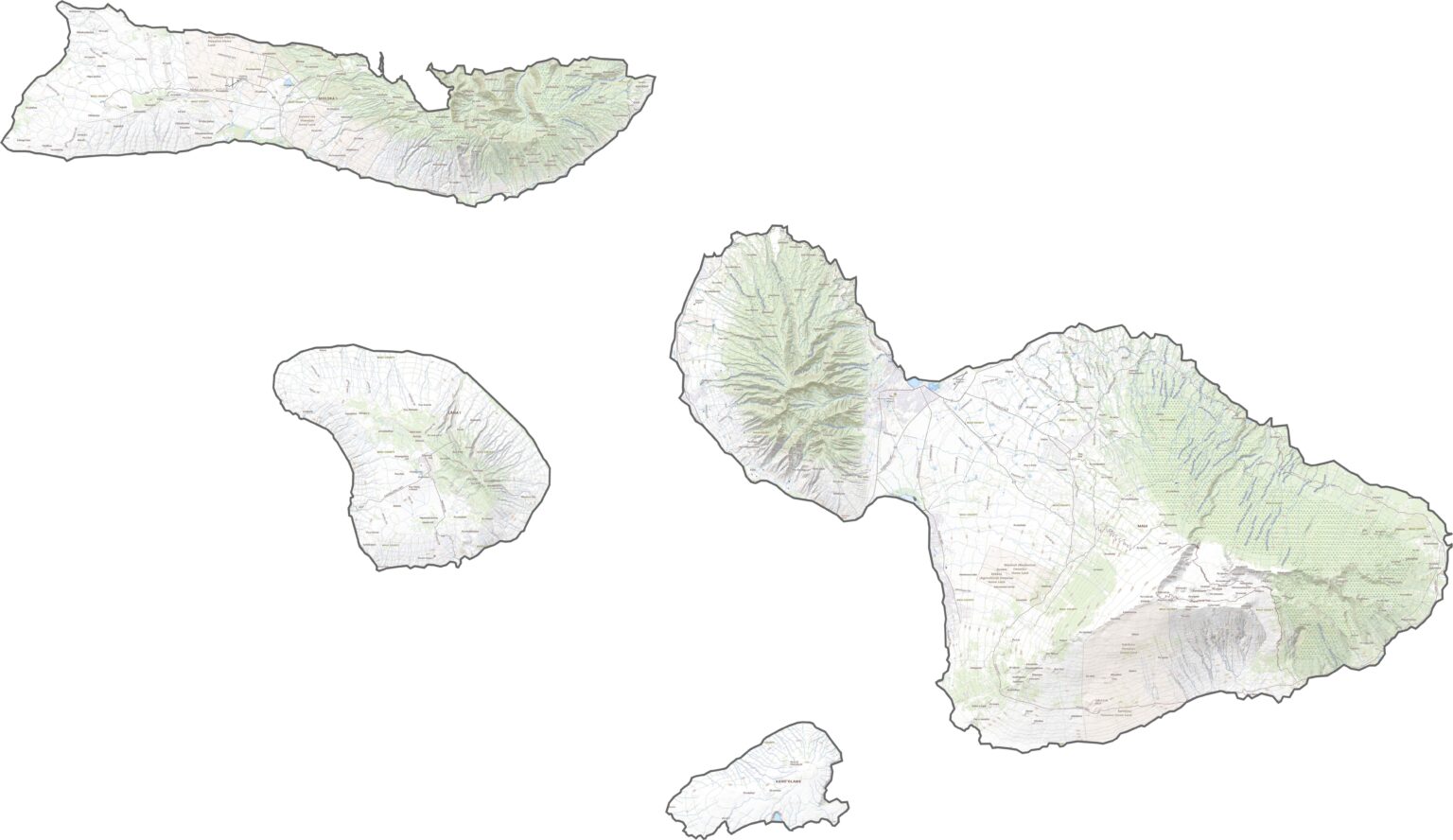 Maui County Map, Hawaii - US County Maps