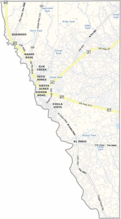 Maverick County Map, Texas - US County Maps