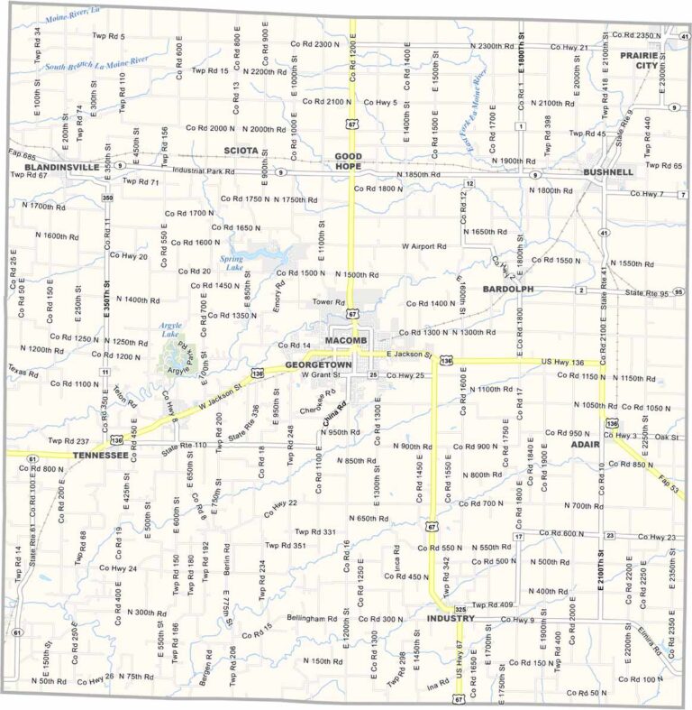 McDonough County Map, Illinois - US County Maps