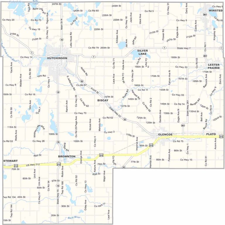 McLeod County Map, Minnesota - US County Maps