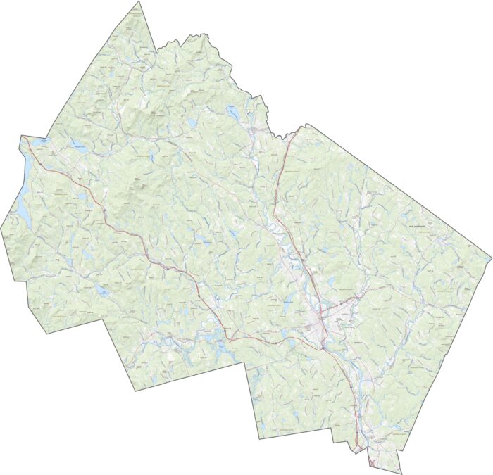 Merrimack County Map, New Hampshire - US County Maps