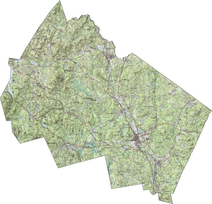 Merrimack County Map, New Hampshire - US County Maps