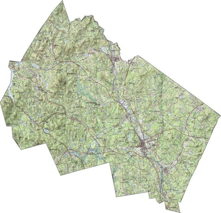 Merrimack County Map, New Hampshire - US County Maps