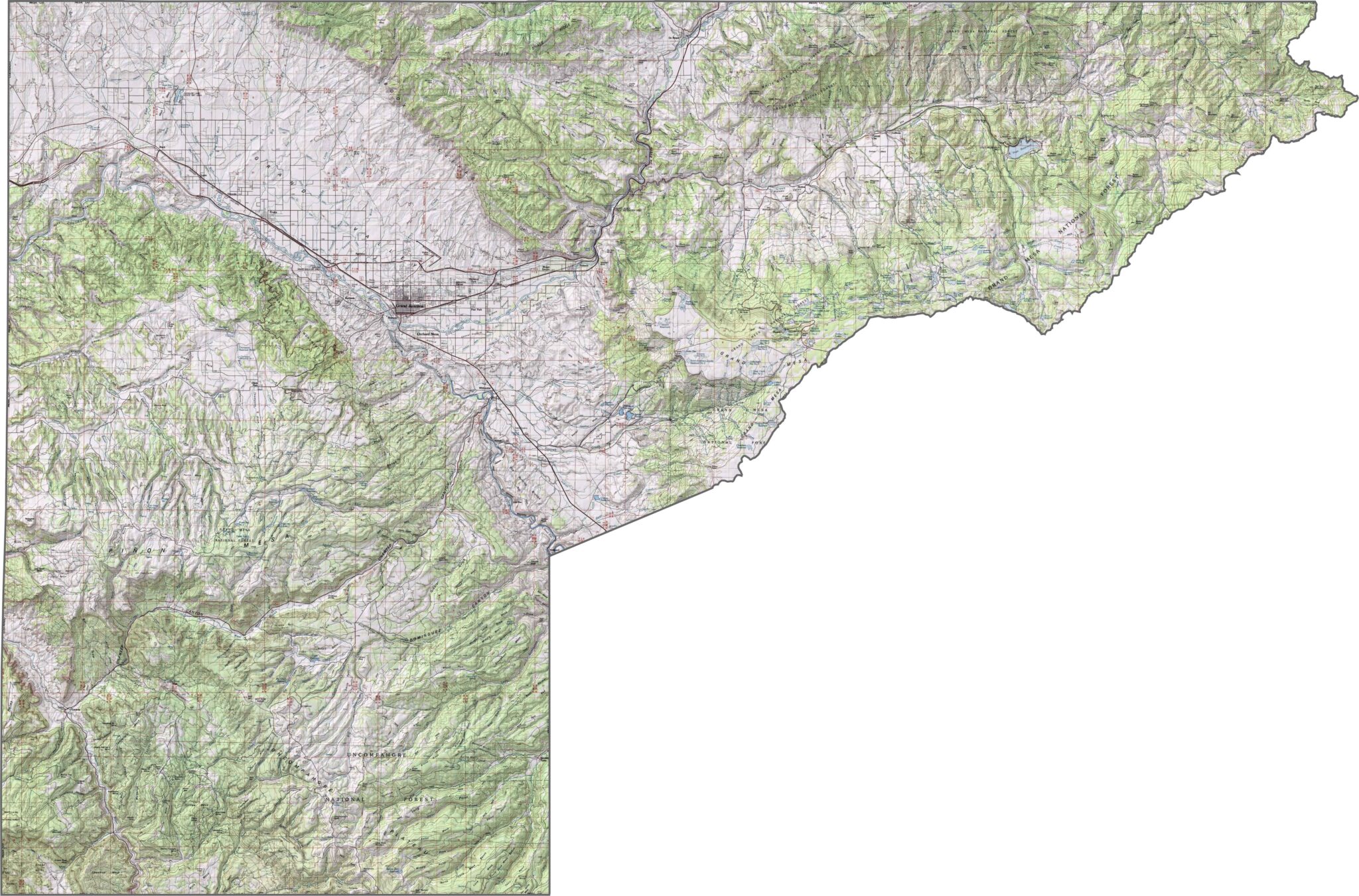 Mesa County Map, Colorado - US County Maps
