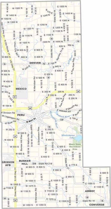 Miami County Map, Indiana - US County Maps