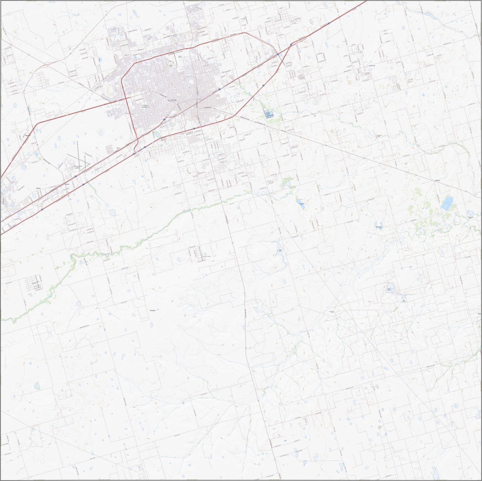 Midland County Map, Texas - US County Maps