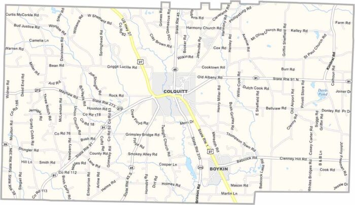 Miller County Map, Georgia - US County Maps
