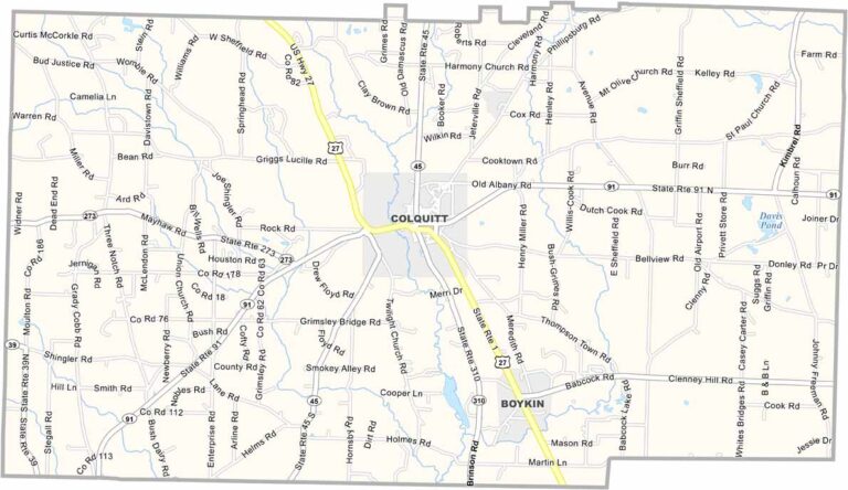 Miller County Map, Georgia - US County Maps