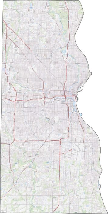 Milwaukee County Map, Wisconsin - US County Maps