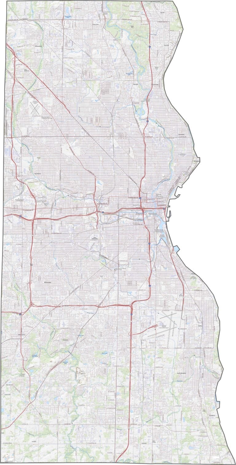 Milwaukee County Map, Wisconsin - US County Maps