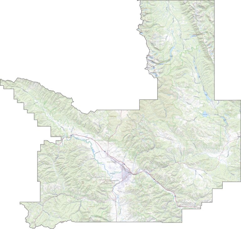 Missoula County Map, Montana - US County Maps