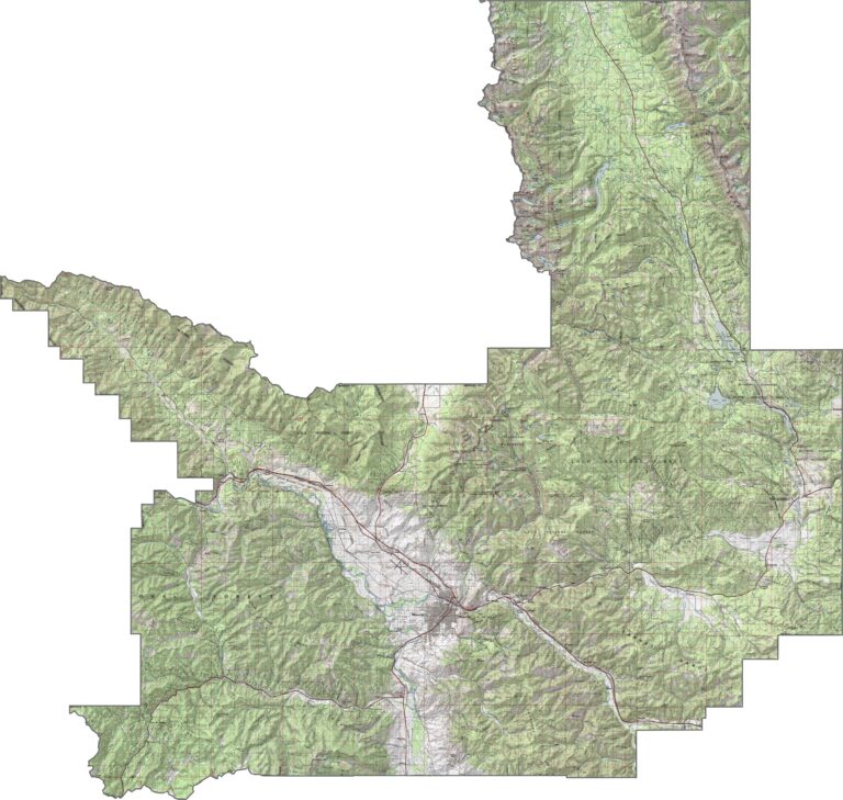 Missoula County Map, Montana - US County Maps