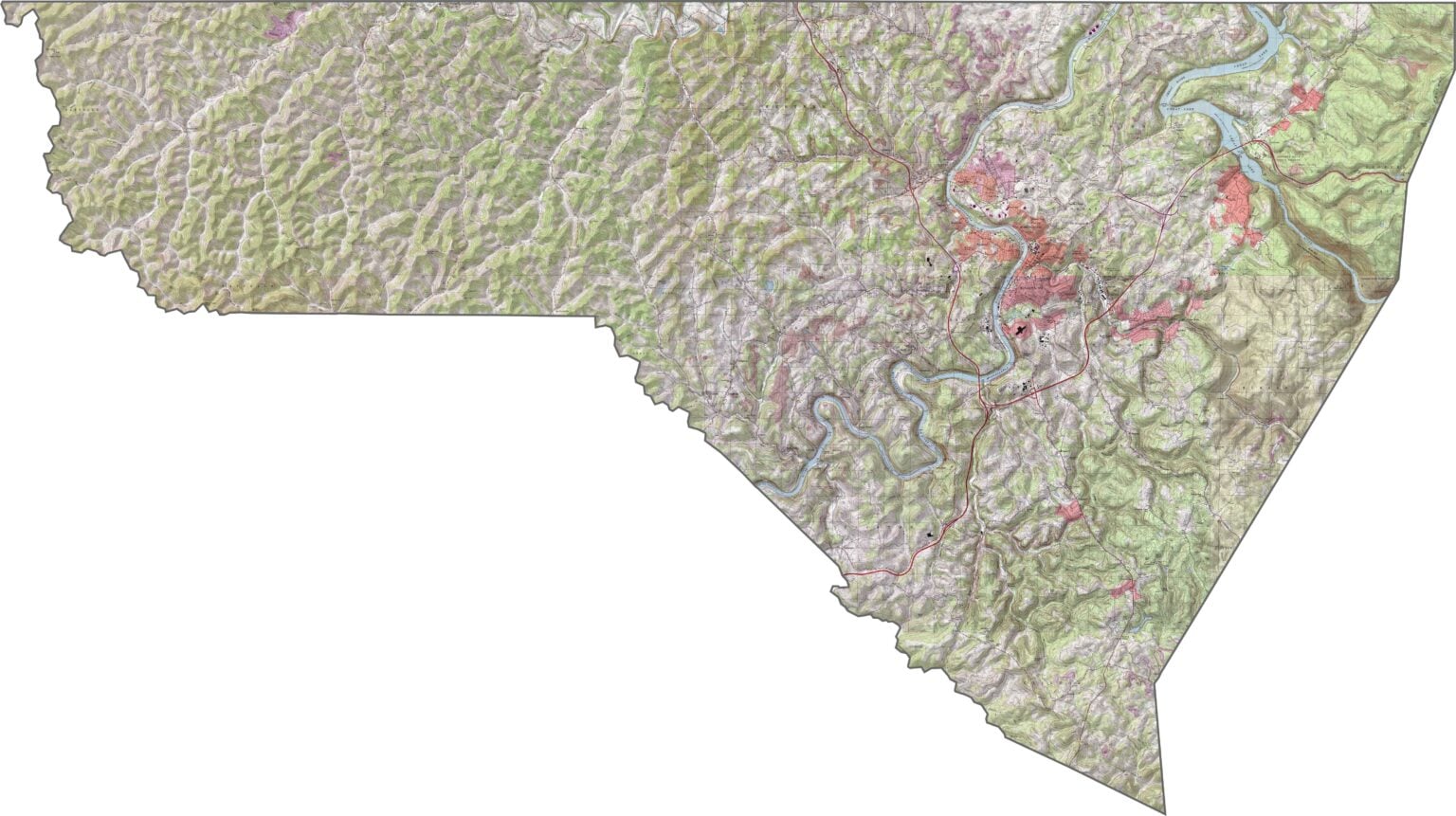 Monongalia County Map, West Virginia - US County Maps
