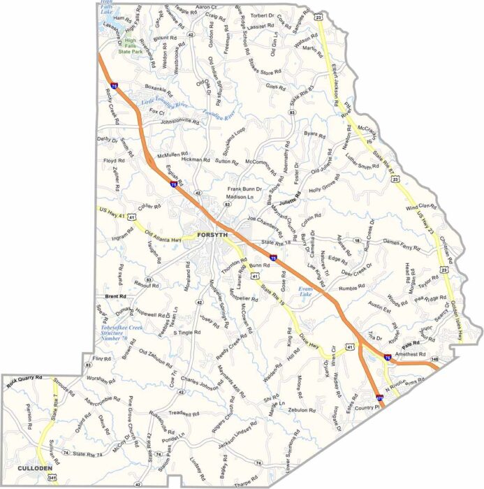Monroe County Map, Georgia - US County Maps