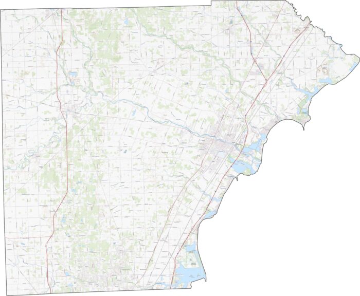 Monroe County Map, Michigan - US County Maps
