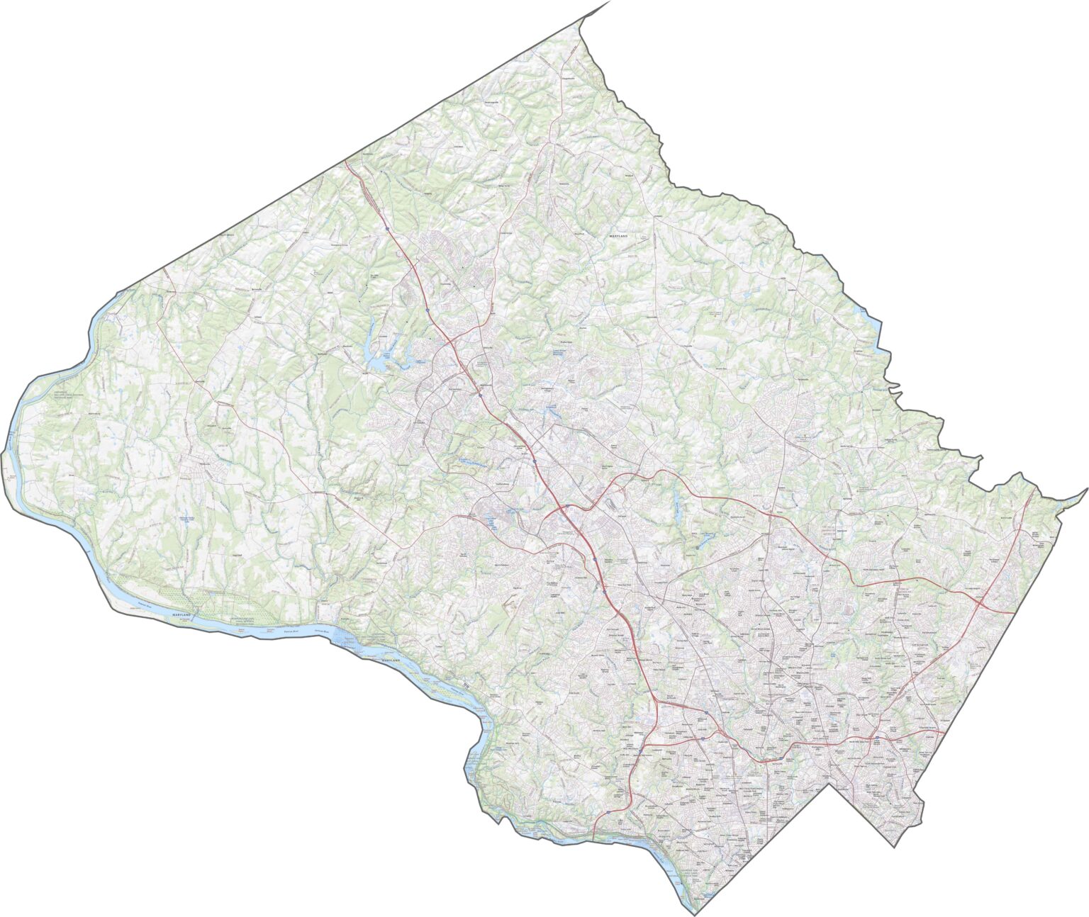 Montgomery County Map, Maryland - US County Maps