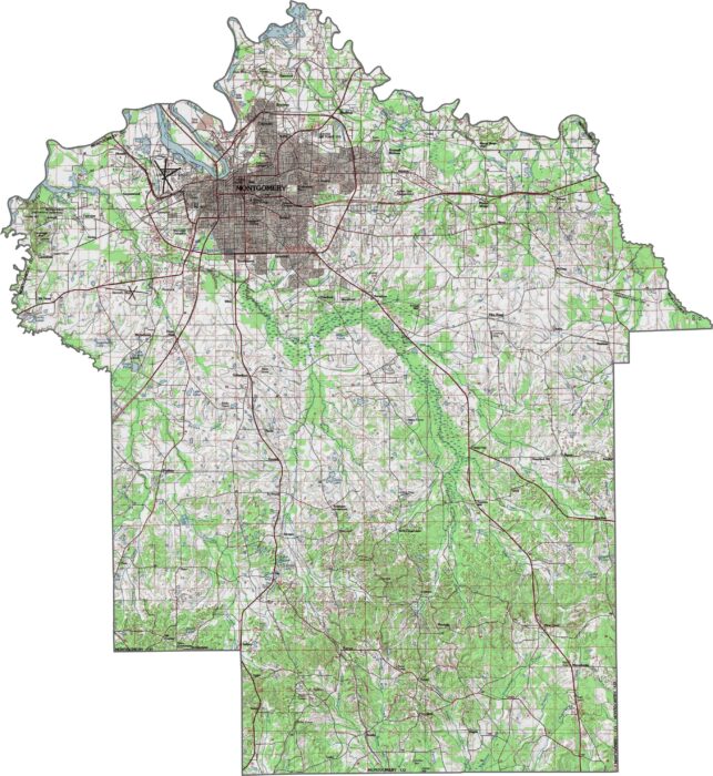 Montgomery County Map, Alabama - US County Maps