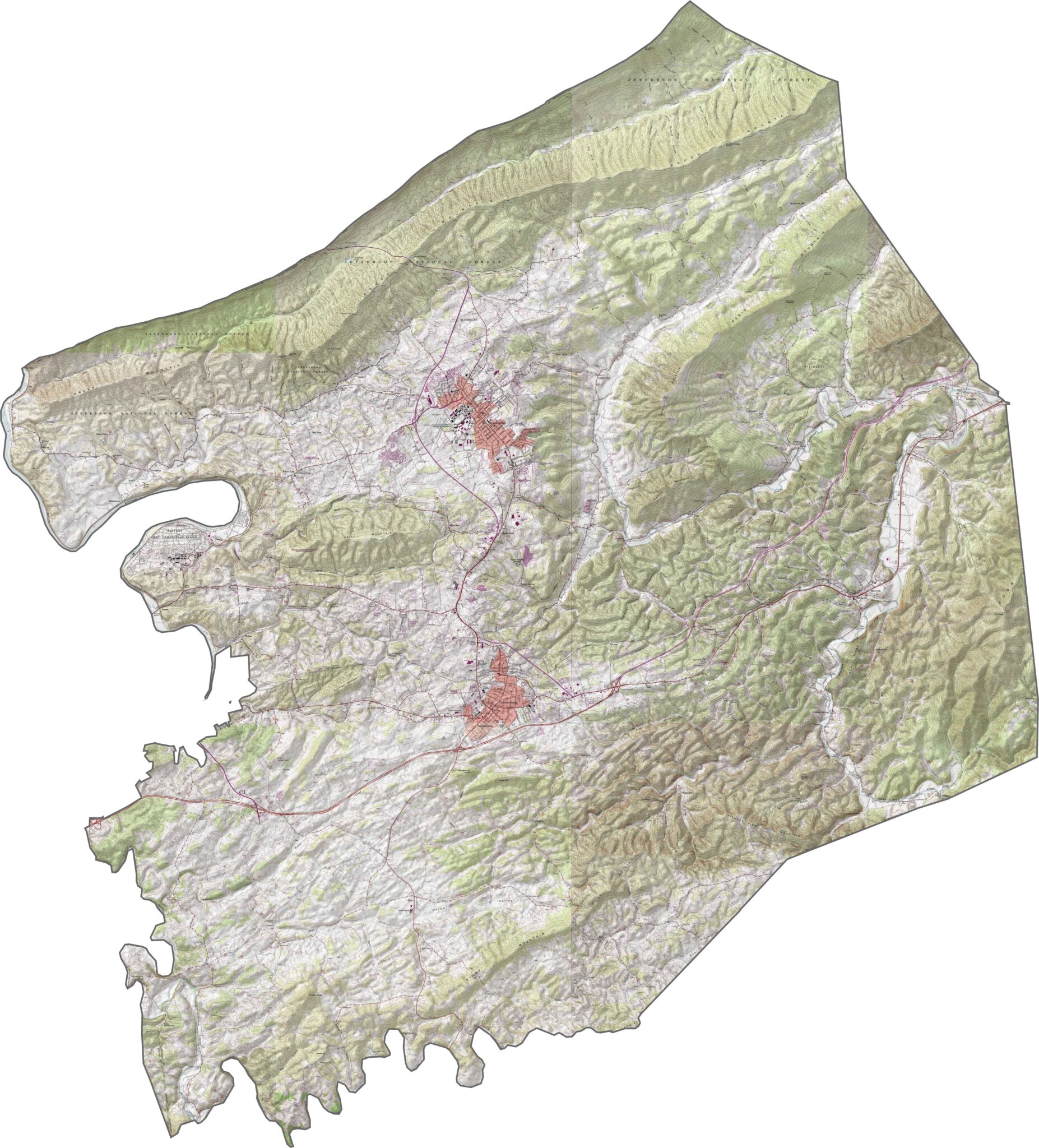 Montgomery County Map, Virginia - US County Maps