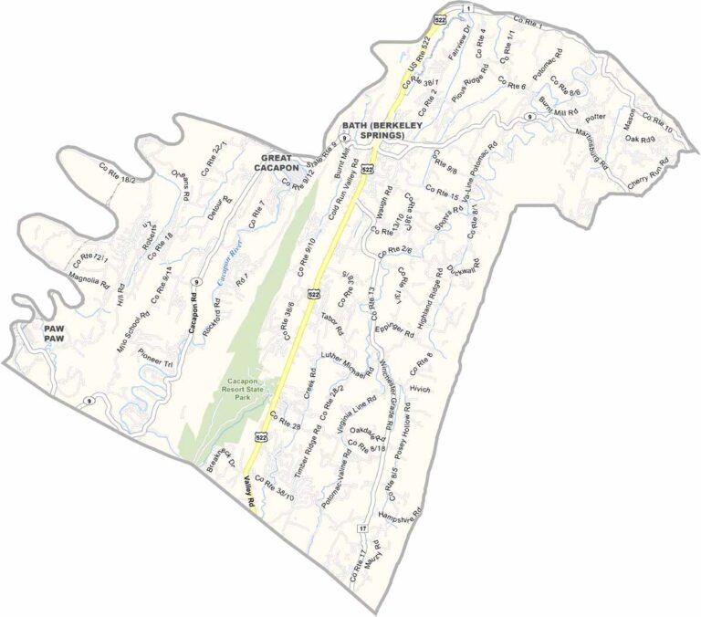 Berkeley County Map, West Virginia - US County Maps