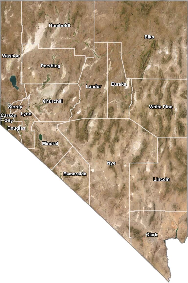 Nevada County Map - US County Maps