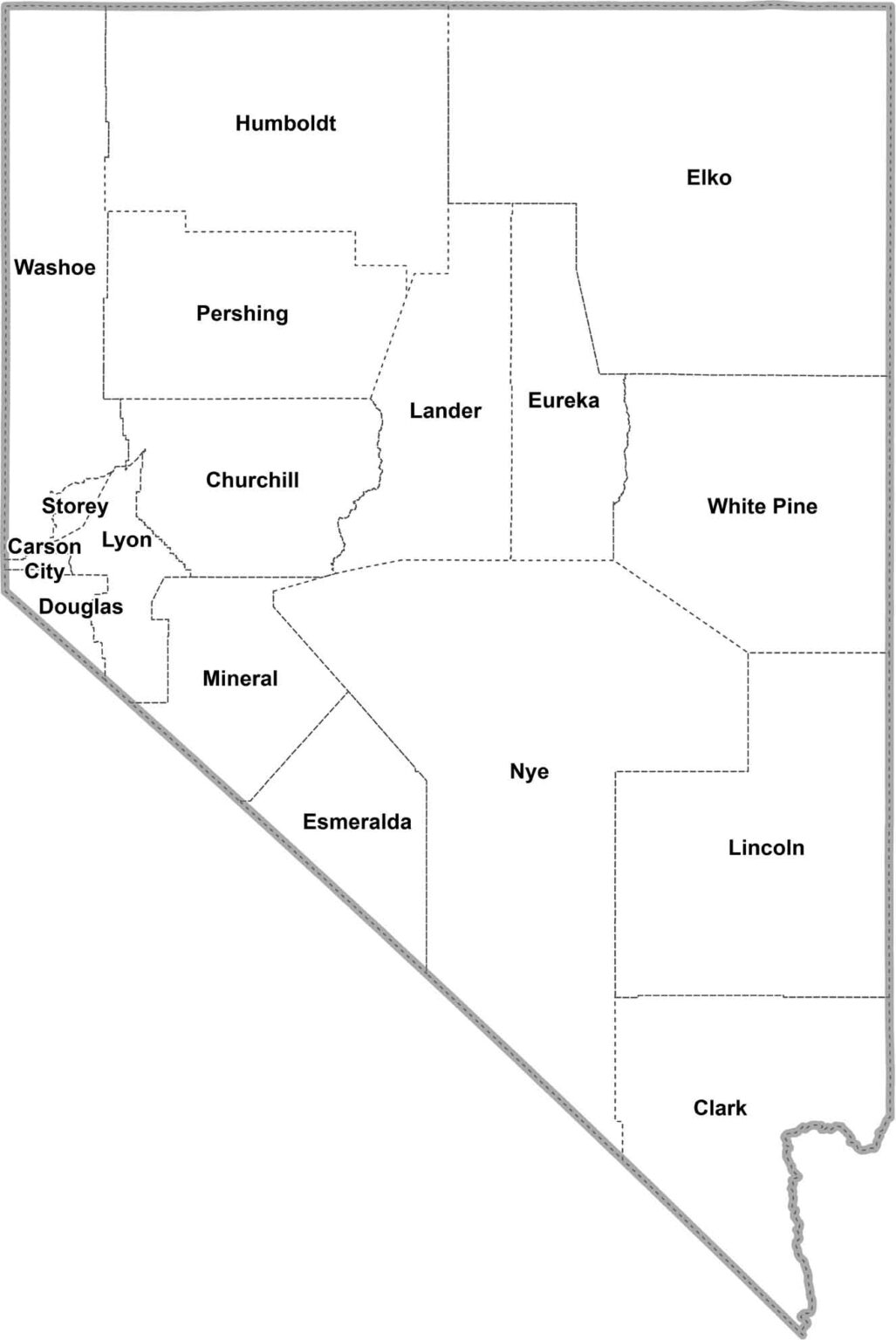 Nevada County Map - US County Maps