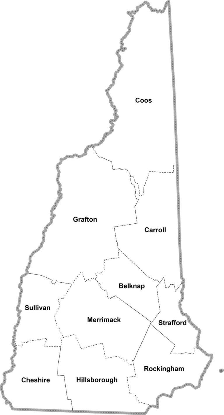 New Hampshire County Map - US County Maps